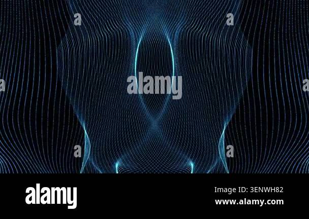 Dynamic Abstract Particle Waves with Glowing Lines Video Animated ...