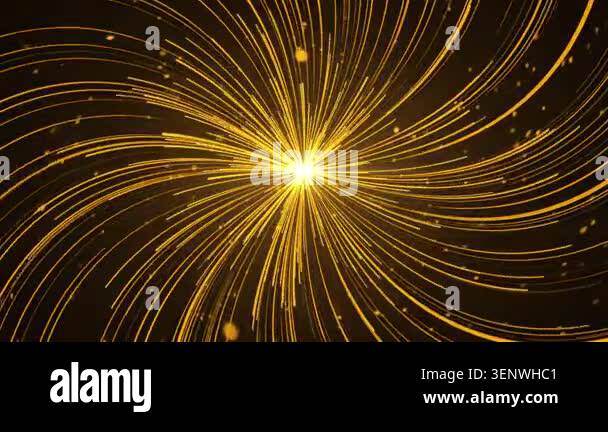 Abstract Gold Particle Stream Video Animated Background Stock Video ...