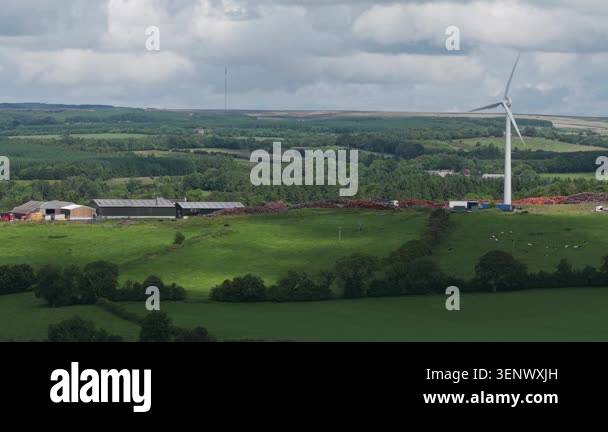 Catrine Ayrshire, Scotland 8th of June 2026. Wind turbine generating ...