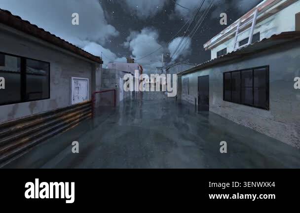 3D rendering of the submerged city Stock Video Footage - Alamy