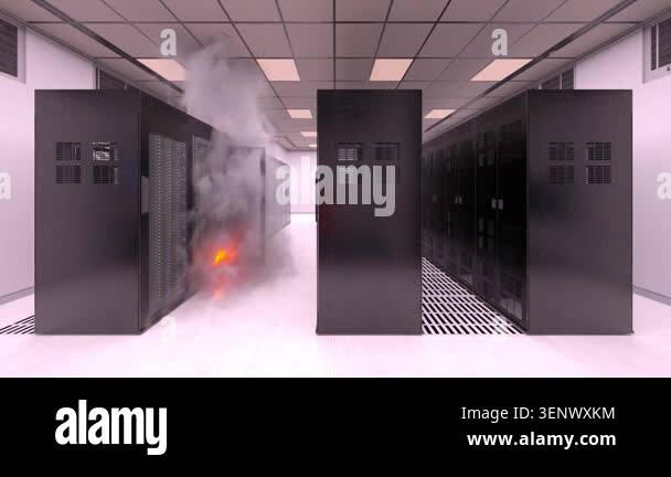 3D rendering of the server room Stock Video Footage - Alamy