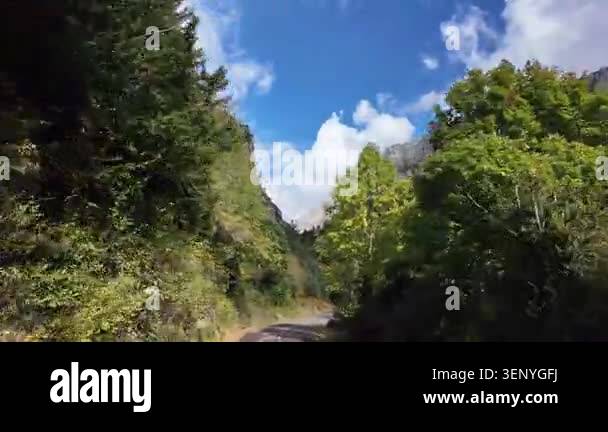 Driving through the Anso Valley to Zuriza, Valles Occidentales Natural ...