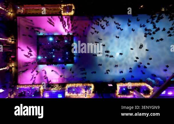 colorful christmas decoration on black background Stock Video Footage ...
