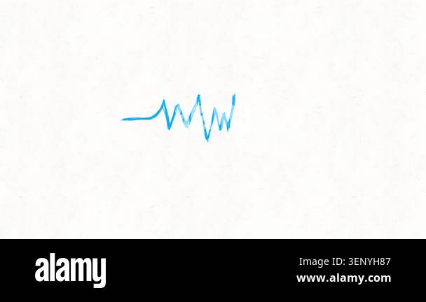 Animated blue ECG pulse line representing heartbeat monitoring, vital ...