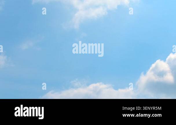 Blue Sky and White Clouds Timelapse on Sunny Day, Fluffy clouds Moving ...