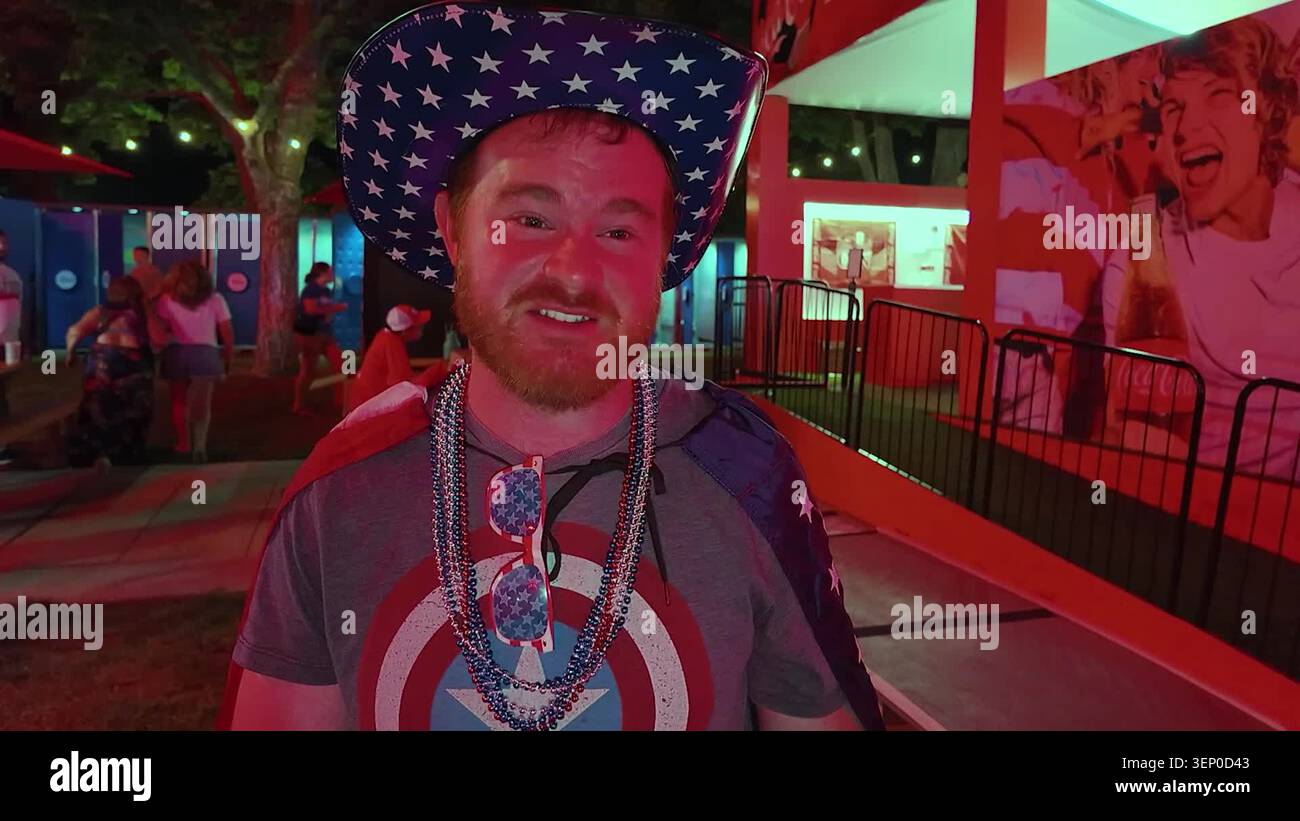 USA fans delighted with opening rout of Paraguay Stock Video Footage ...