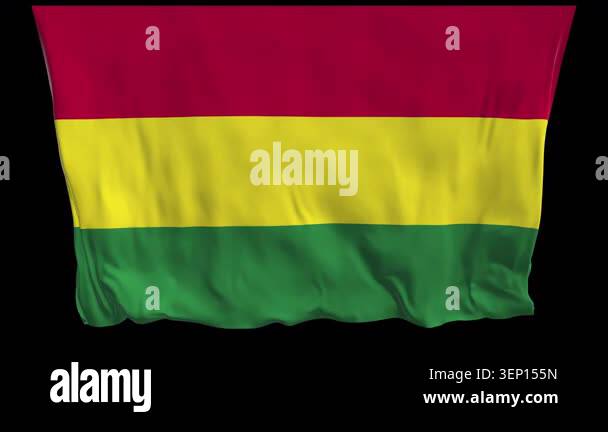 Animated national flag of Bolivia waving in the wind. Bolivian identity ...