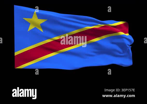 Republic of Congo flag waving in the wind. Congolese identity unity ...