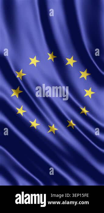 High-quality flag of European Union. European politics international ...