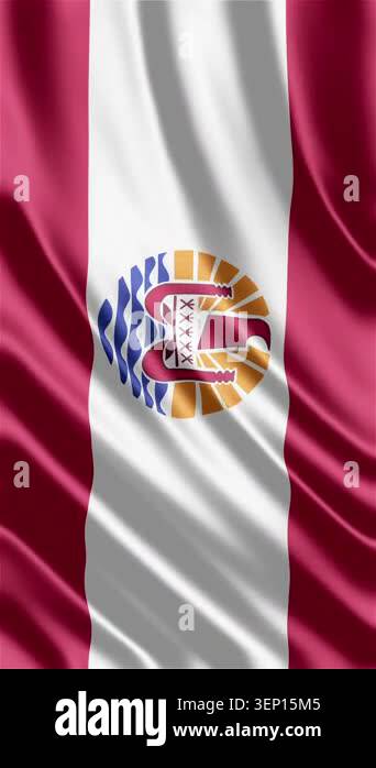 French Polynesia flag. Tahiti Oceania Pacific islands travel tourism ...