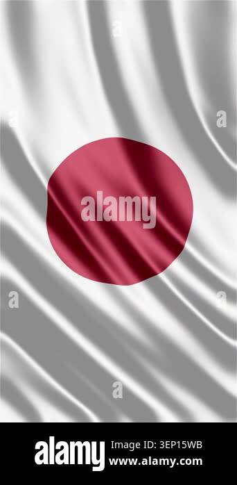 Elegant Japan flag animation waving in the wind, ideal for travel, news ...