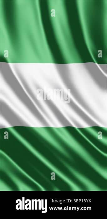 Professional animation of the Nigeria flag waving in the wind, ideal ...