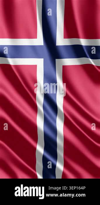 Professional animation of the Norway flag waving in the wind, ideal for ...