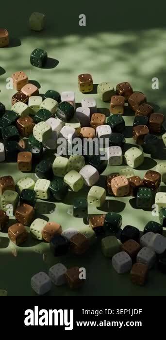 3D Dices Loop luck concept animation Stock Video Footage - Alamy