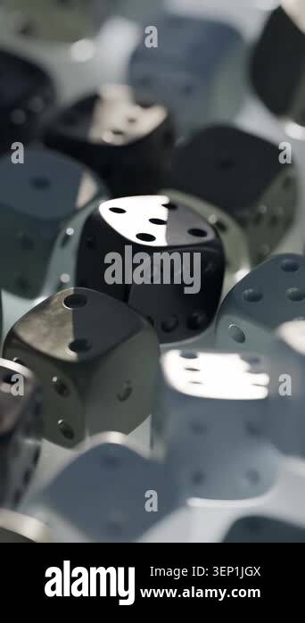 3D Dices Loop luck concept animation Stock Video Footage - Alamy