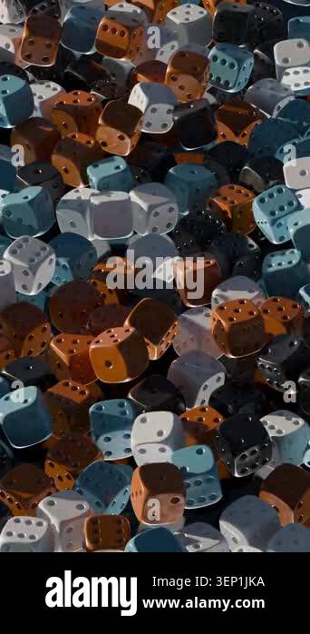 3D Dices Loop luck concept animation Stock Video Footage - Alamy