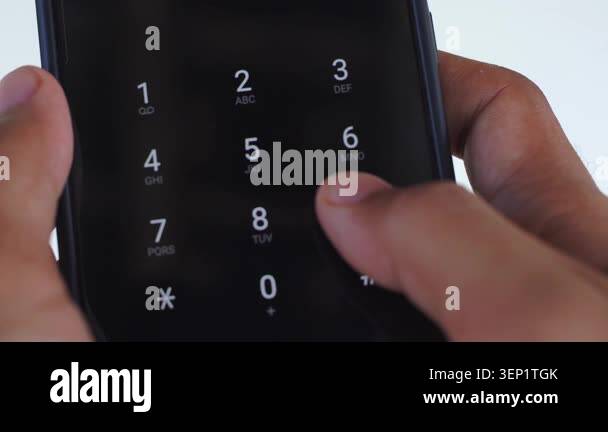 Emergency and urgency, dialing 999 on smartphone screen. This number is ...