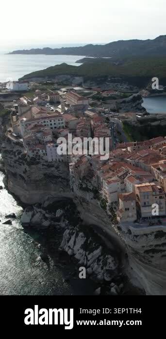 Experience an aerial journey above the iconic cliffside town of ...