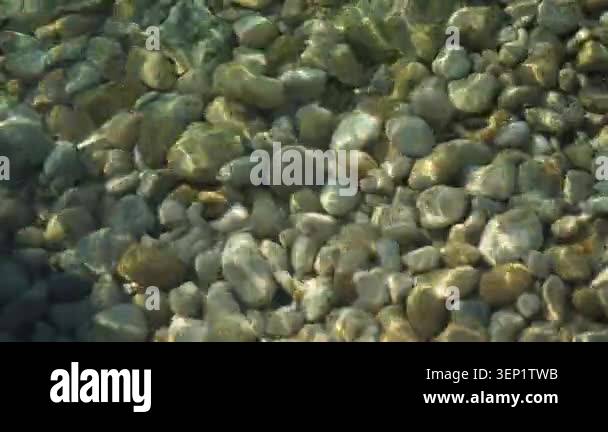 background of stones in water Stock Video Footage - Alamy