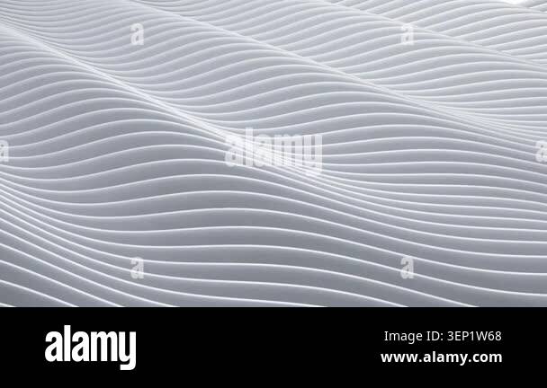 Abstract 3d white curve wavy lines texture. Seamless motion design ...