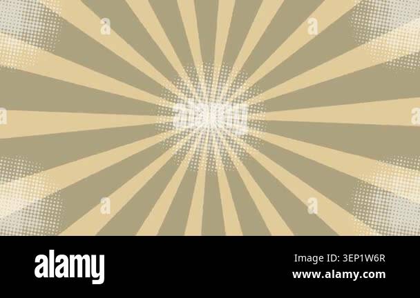 Abstract Retro Sunburst Background with Vintage Radial Rays Looping ...