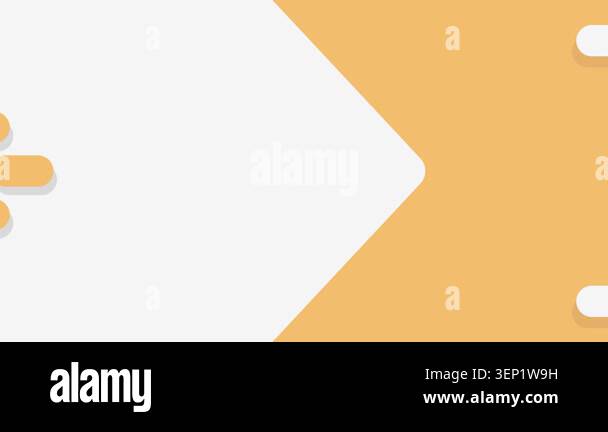 Abstract Rounded Line Banner Background with Yellow and White Geometric ...
