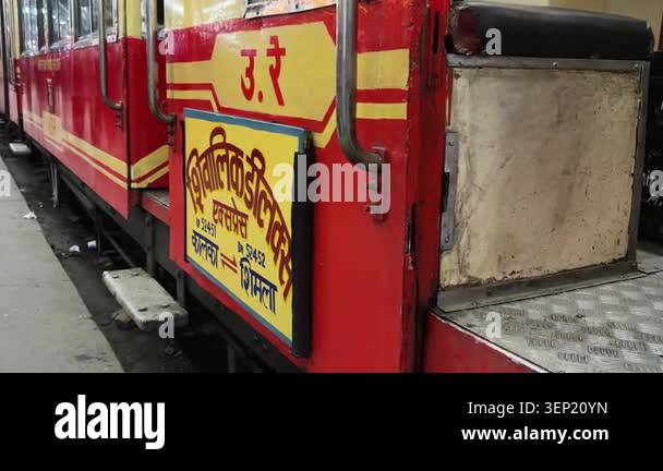 heritage toy train coach at shimla railway station on unesco mountain ...