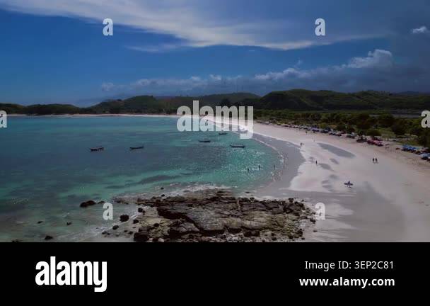 Tropical beach in lombok with crystal clear turquoise water, many ...