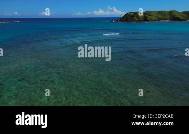 Tropical beach in lombok with crystal clear turquoise water, many ...