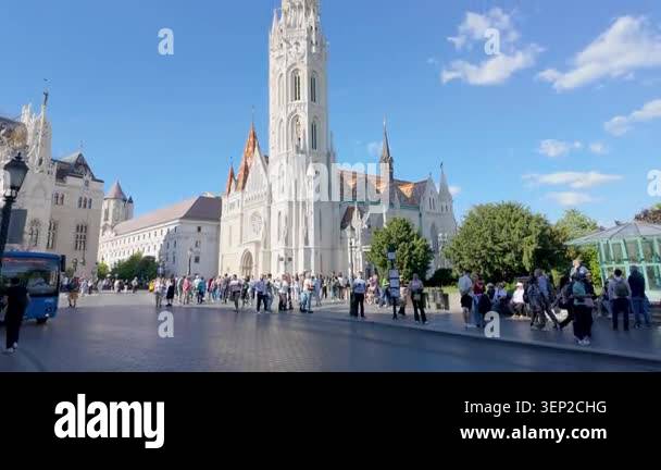 Budapest, Hungary May 2, 2026: Tourists visiting Matthias Church in the ...
