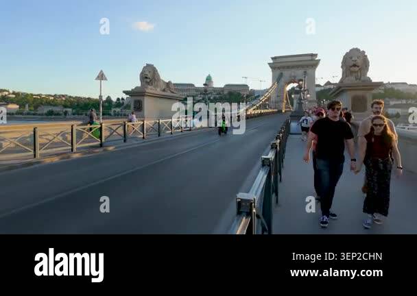 Budapest, Hungary May 2, 2026: Evening view from the Szchenyi Chain ...