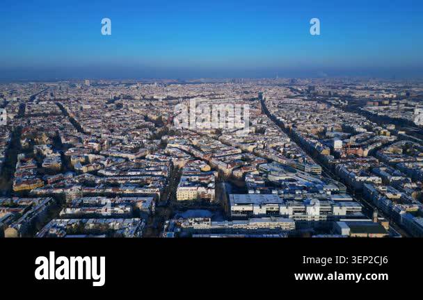 Berlin urban landscape from above, showcasing buildings and streets ...