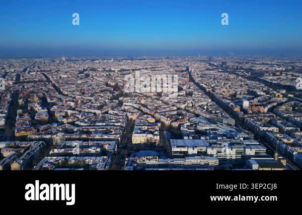 Berlin urban landscape from above, showcasing buildings and streets ...
