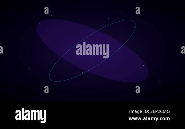 Abstract Planetary Orbit Animation | Purple Deep Space Galaxy ...