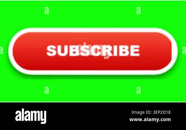 YouTube Subscribe Button Animation | Red Follow Badge Green Screen ...
