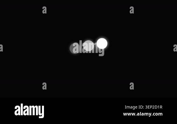 Blinking Ellipsis Loading Animation | White Dots Progress Icon On Black ...