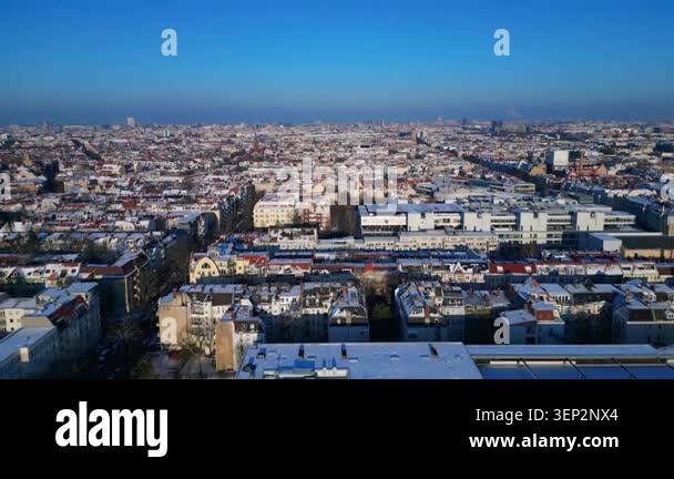 Berlin urban landscape from above, showcasing buildings and streets ...