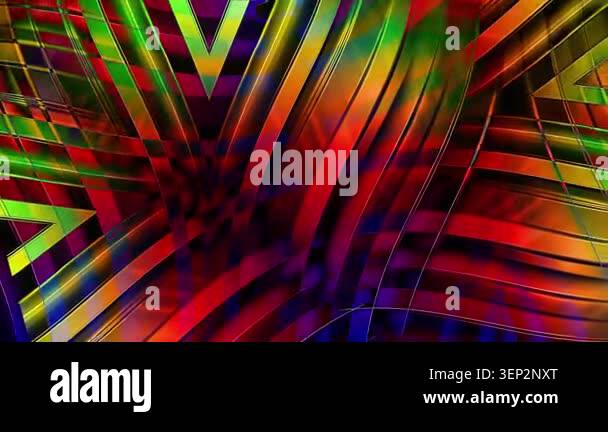 A mesmerizing loop of interlocking glass-like ribbons animation ...
