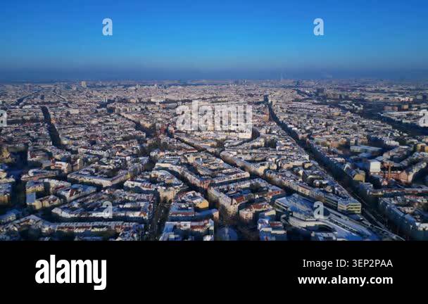Berlin urban landscape from above, showcasing buildings and streets ...