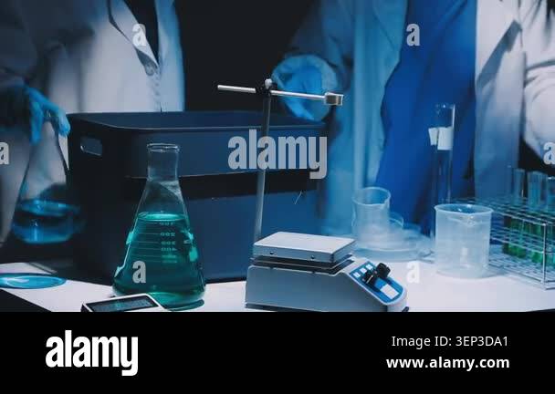 scientist working in laboratory, close up Stock Video Footage - Alamy