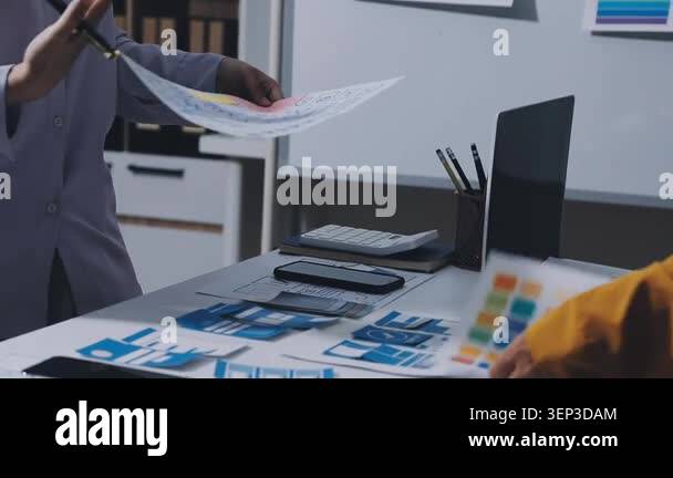 business people meeting in office with documents, document, financial ...