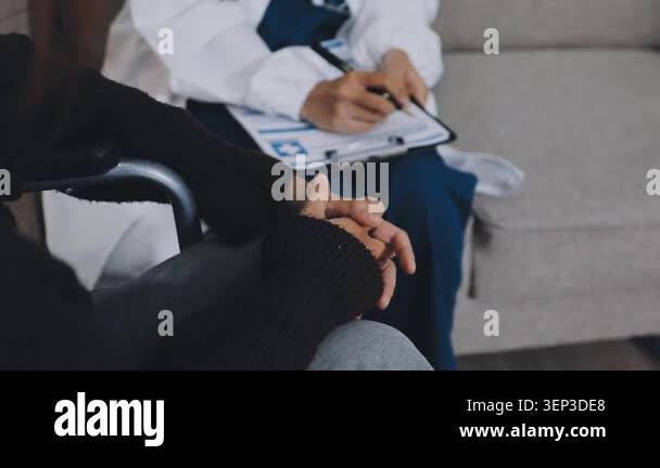 close - up of doctor holding a patient Stock Video Footage - Alamy