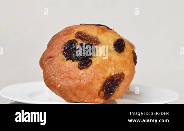 A close-up video of a raisin cupcake Stock Video Footage - Alamy