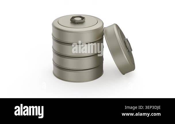 Group of anti-tank mines on white background Stock Video Footage - Alamy