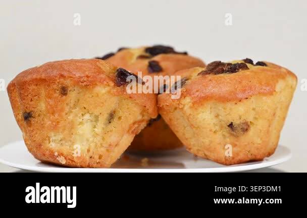 A close-up video of a raisin cupcake Stock Video Footage - Alamy