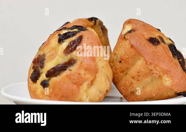 A close-up video of a raisin cupcake Stock Video Footage - Alamy