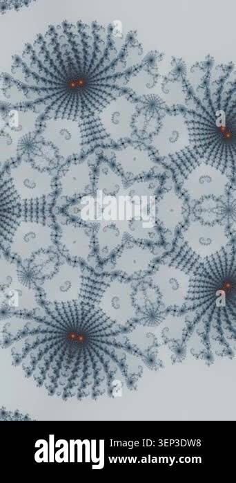 Abstract kaleidoscopic background showing an intricate and evolving ...