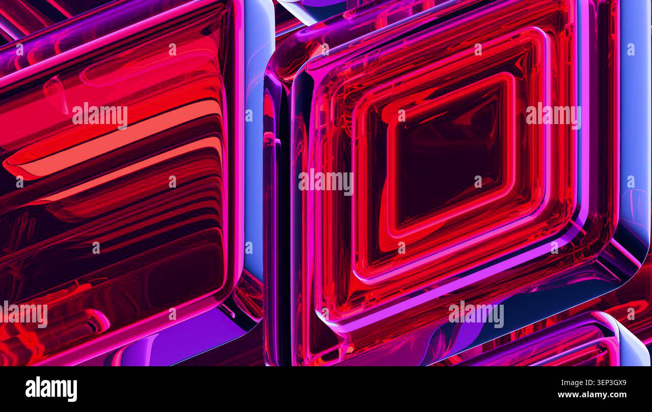 Glowing Red Glass Tiles 3D Abstract Background Stock Video Footage - Alamy