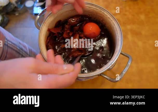 cooking of the russian traditional food Stock Video Footage - Alamy