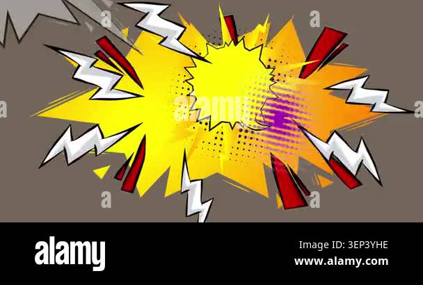 Cartoon background animation, comic book backdrop video. Retro comics ...